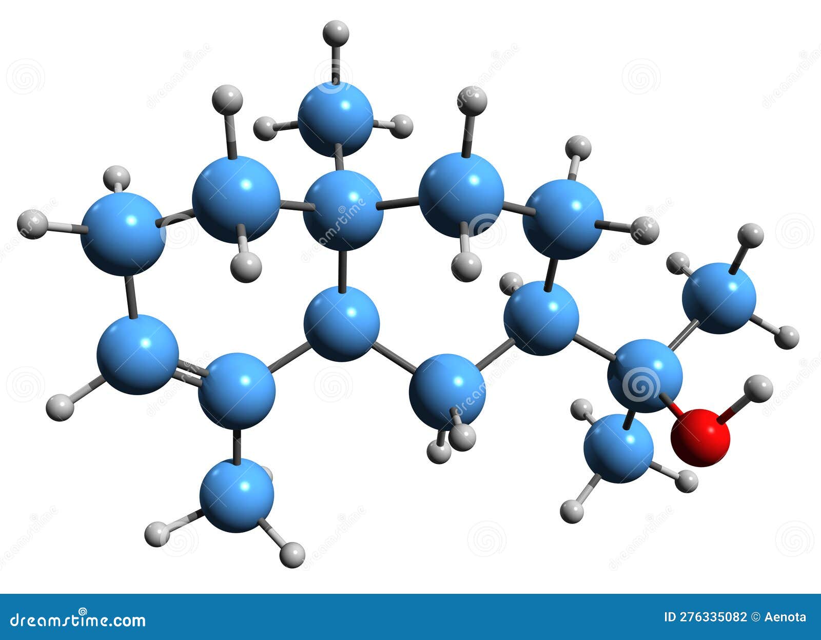 3D Image of Gamma-Eudesmol Skeletal Formula Stock Illustration ...