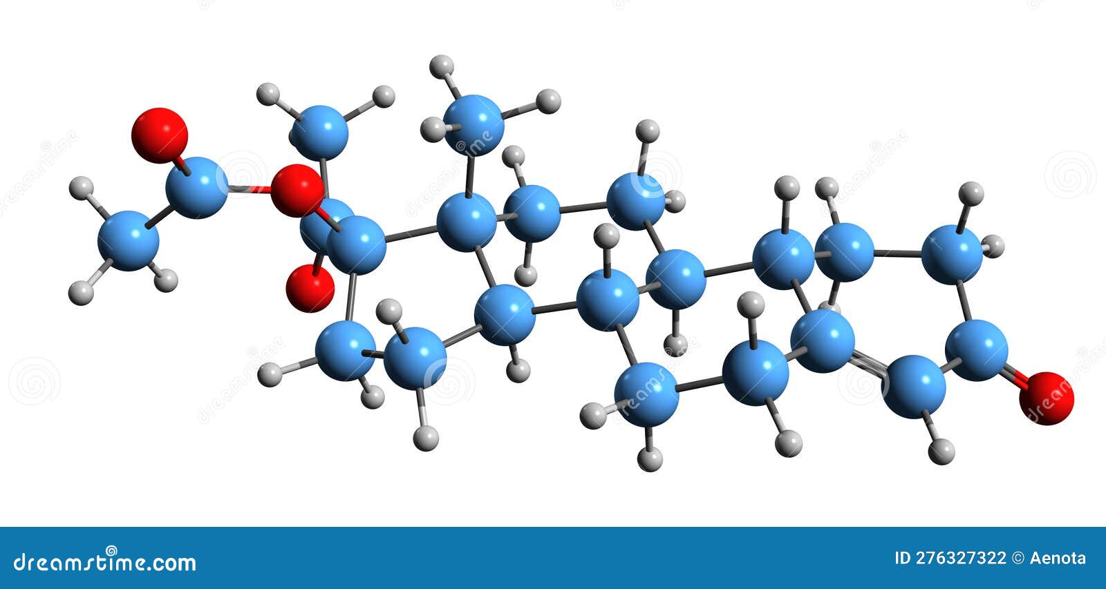 3D Image of Gestonorone Acetate Skeletal Formula Stock Illustration ...