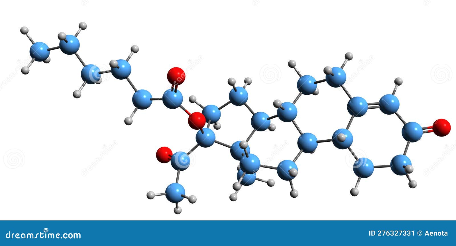 3D Image of Gestonorone Caproate Gestronol Hexanoate Skeletal Formula Stock Illustration ...