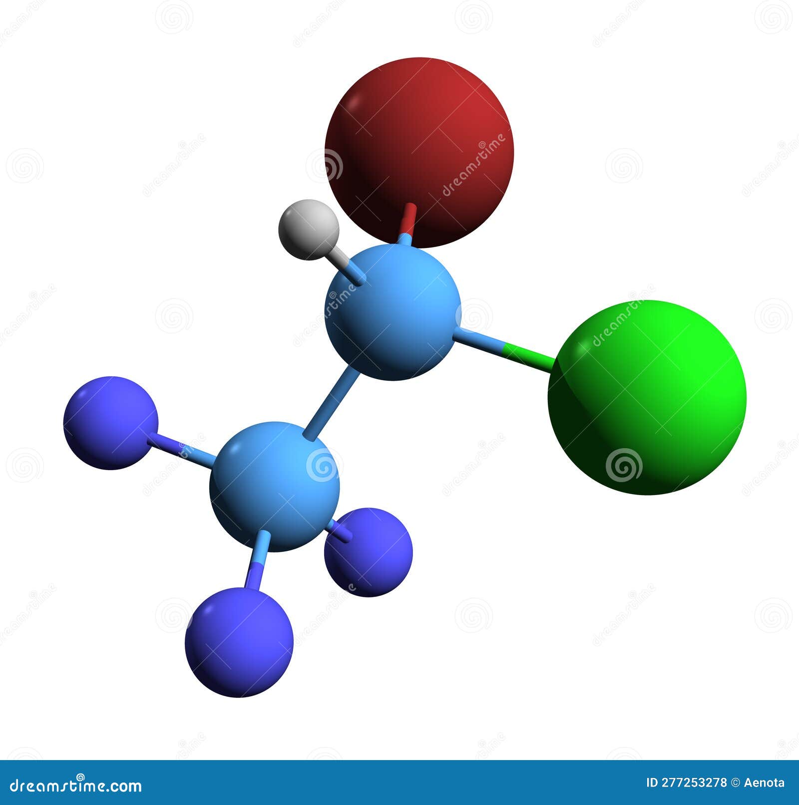 Halothane Molecular Structure 3d, Flat Model, General Anaesthetic ...