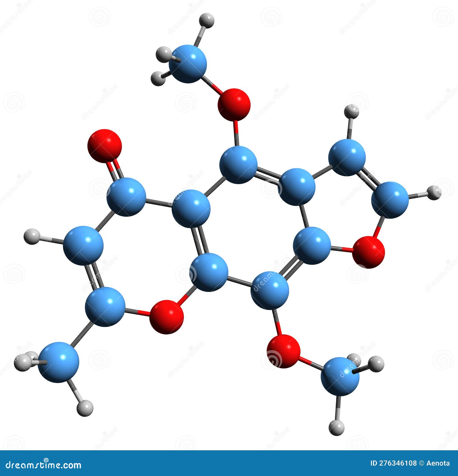 3D Image of Hellin Skeletal Formula Stock Illustration - Illustration ...
