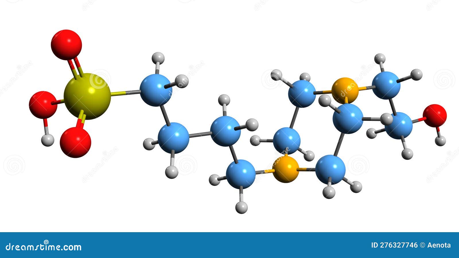3D Image Of HEPBS Skeletal Formula Stock Photography | CartoonDealer ...