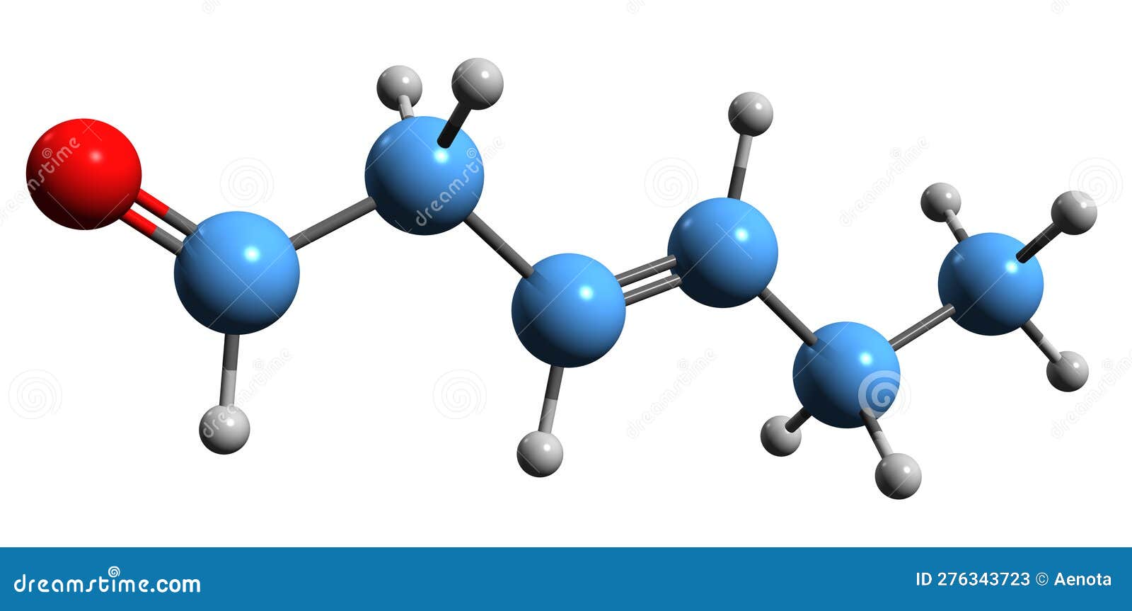 3D Image of Hexanal Skeletal Formula Stock Illustration - Illustration ...
