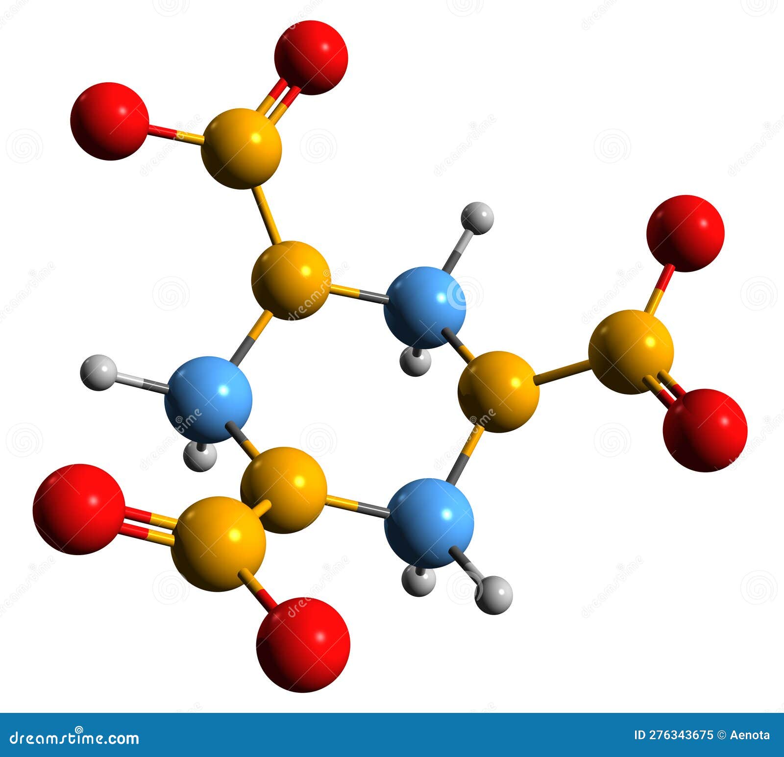 3D Image of Hexogen Skeletal Formula Stock Illustration - Illustration ...