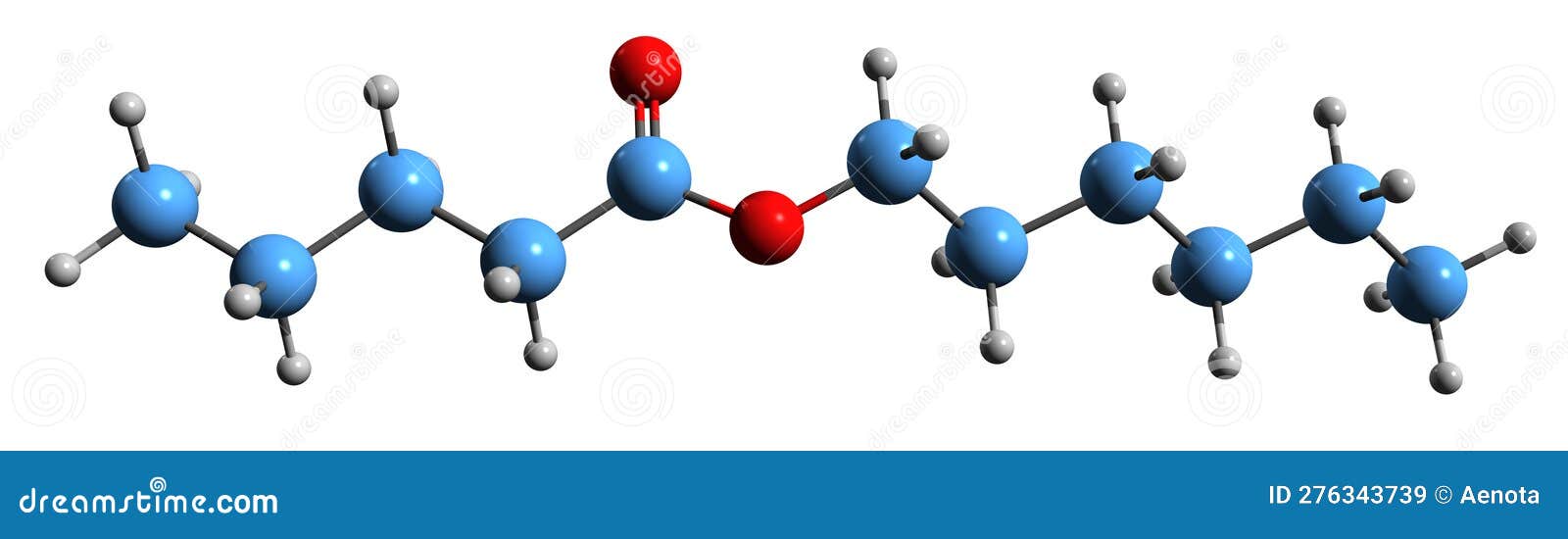 3D Image Of Hexyl Pentanoate Skeletal Formula Royalty-Free Stock ...