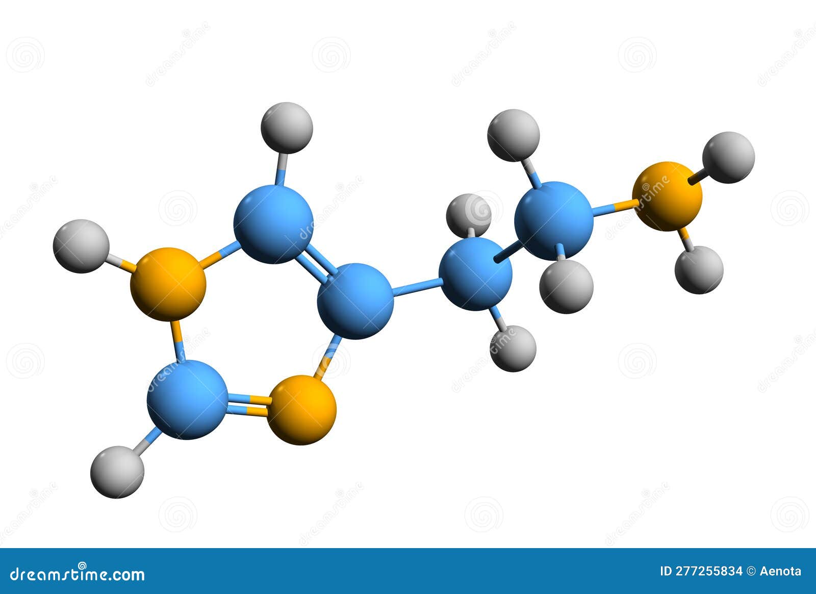 3D Image of Histamine Skeletal Formula Stock Illustration ...