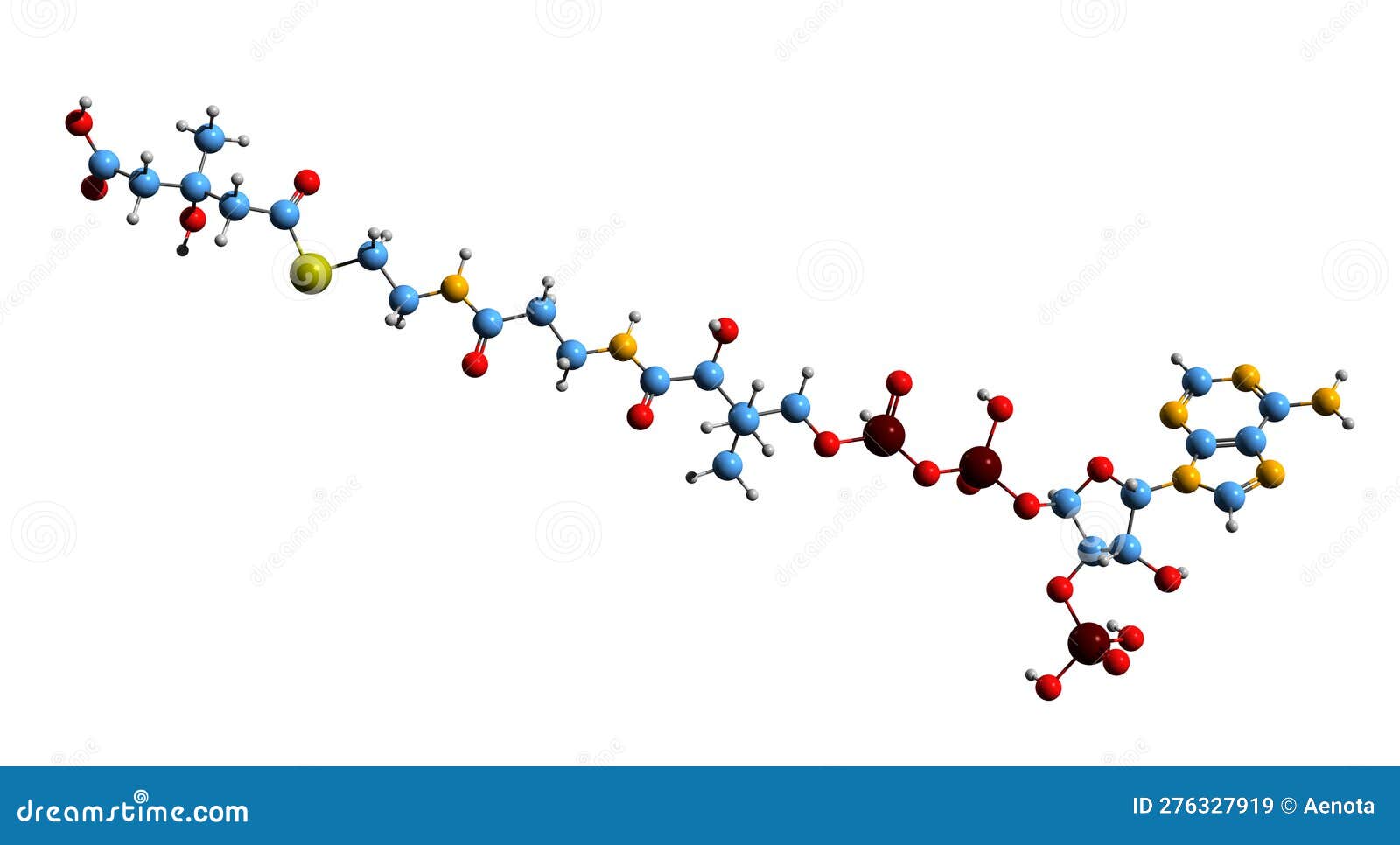 3D Image of HMG-CoA Skeletal Formula Stock Illustration - Illustration ...