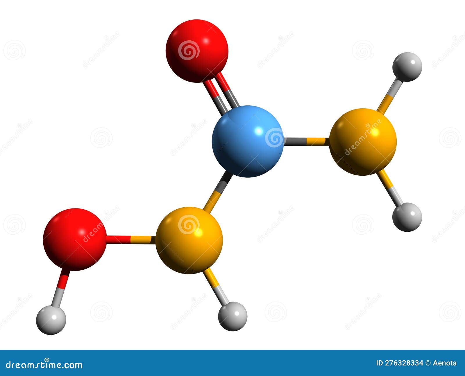3D Image of Hydroxycarbamide Skeletal Formula Stock Illustration ...