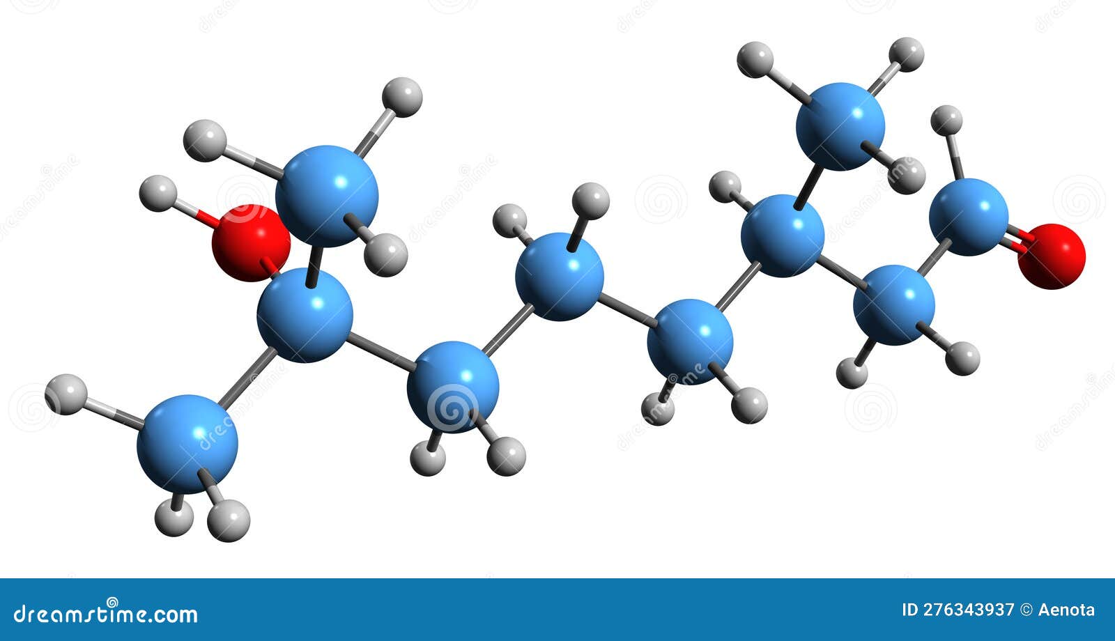 3D Image of Hydroxycitronellal Skeletal Formula Stock Illustration ...