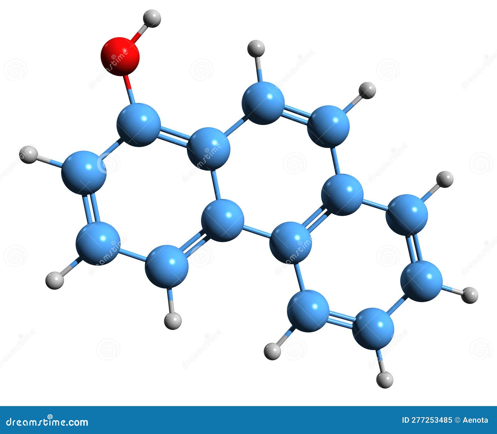 3D Image Of Phenanthrene Skeletal Formula Stock Photography ...