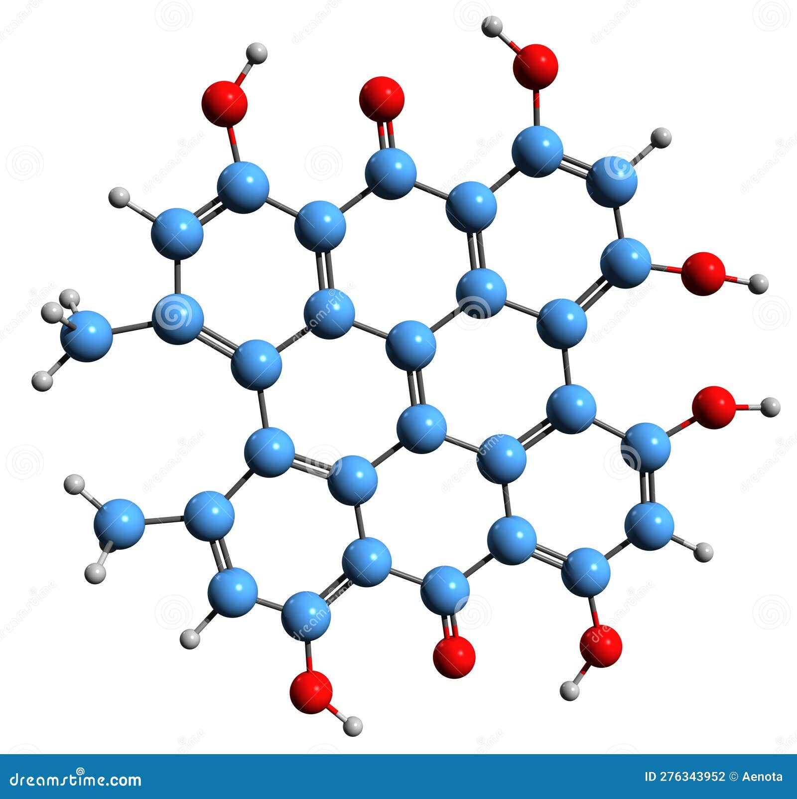3D Image of Hypericin Skeletal Formula Stock Illustration ...