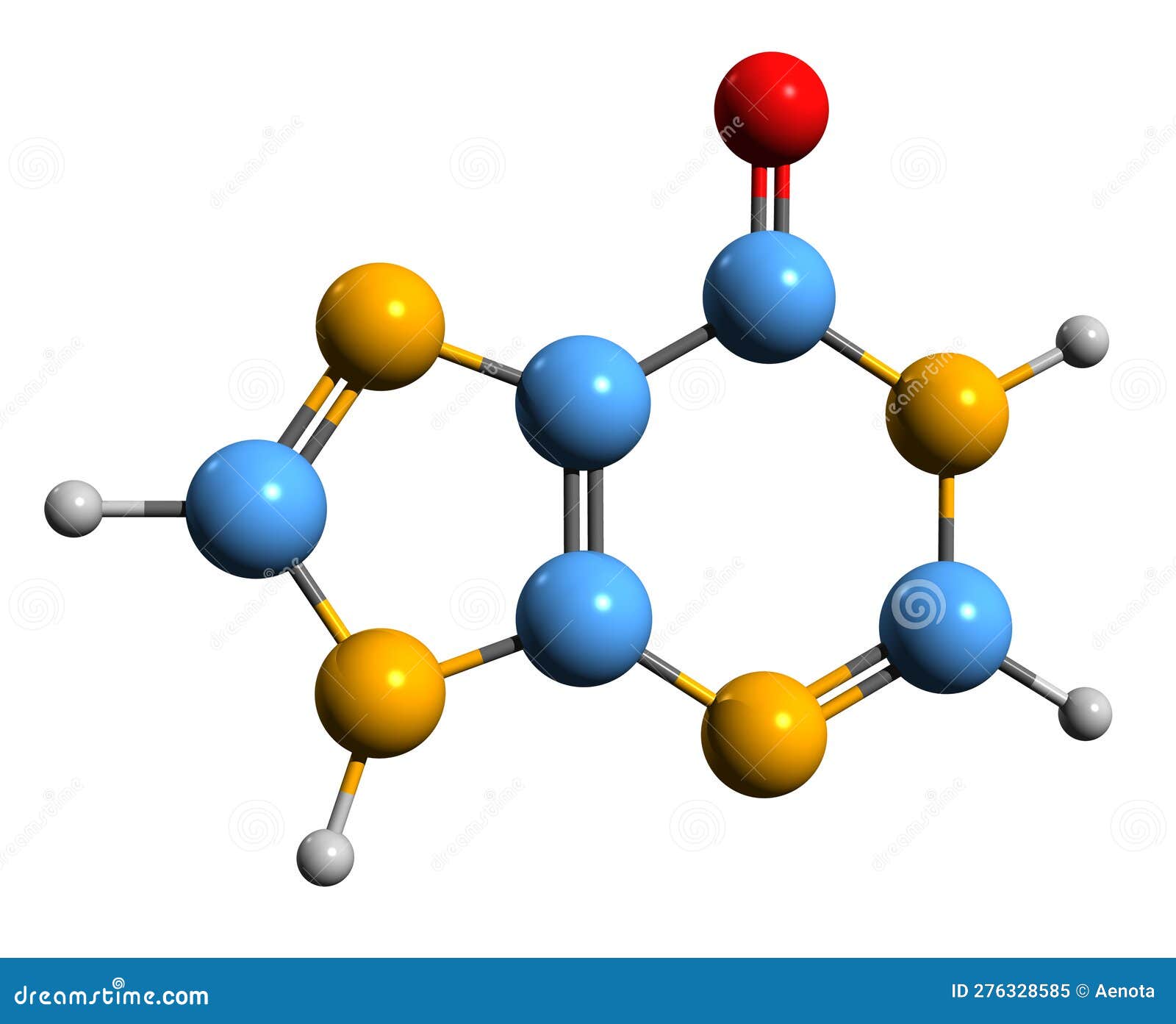 3D Image Of Hypoxanthine Skeletal Formula Stock Photo | CartoonDealer ...