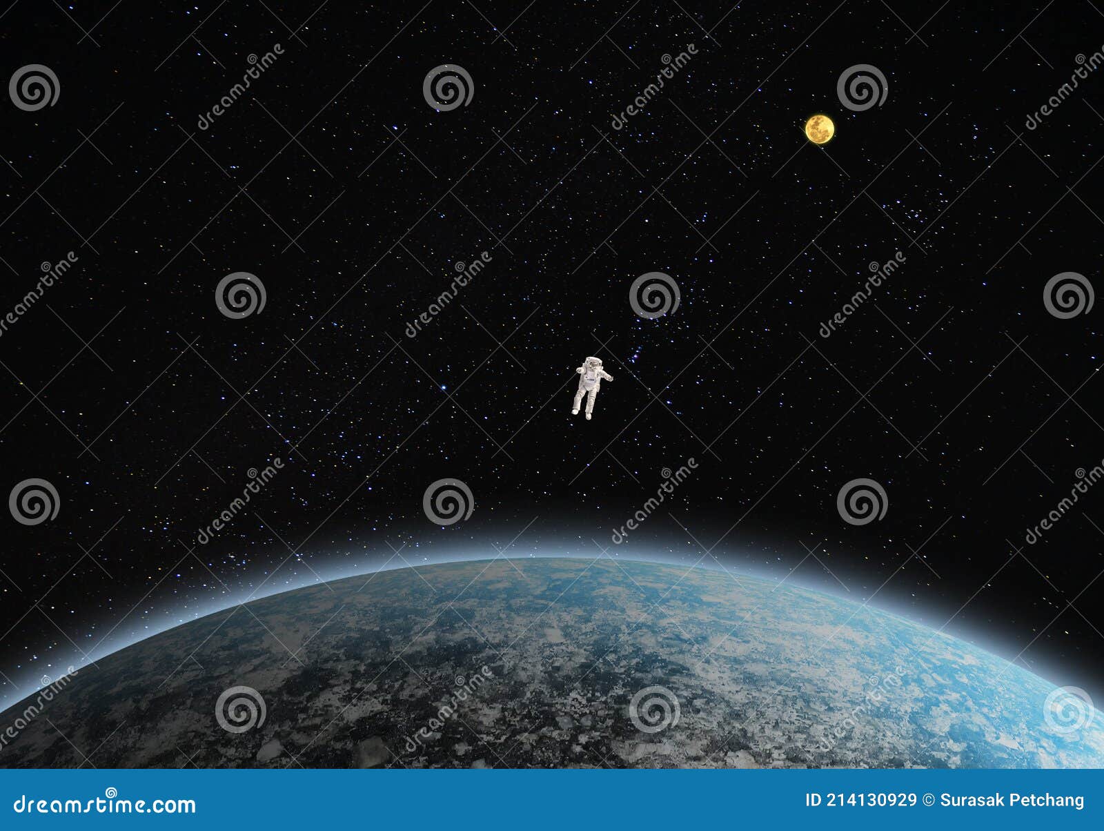 3d Image Illustration One Statue or Plastic Model Astronaut or Spaceman ...