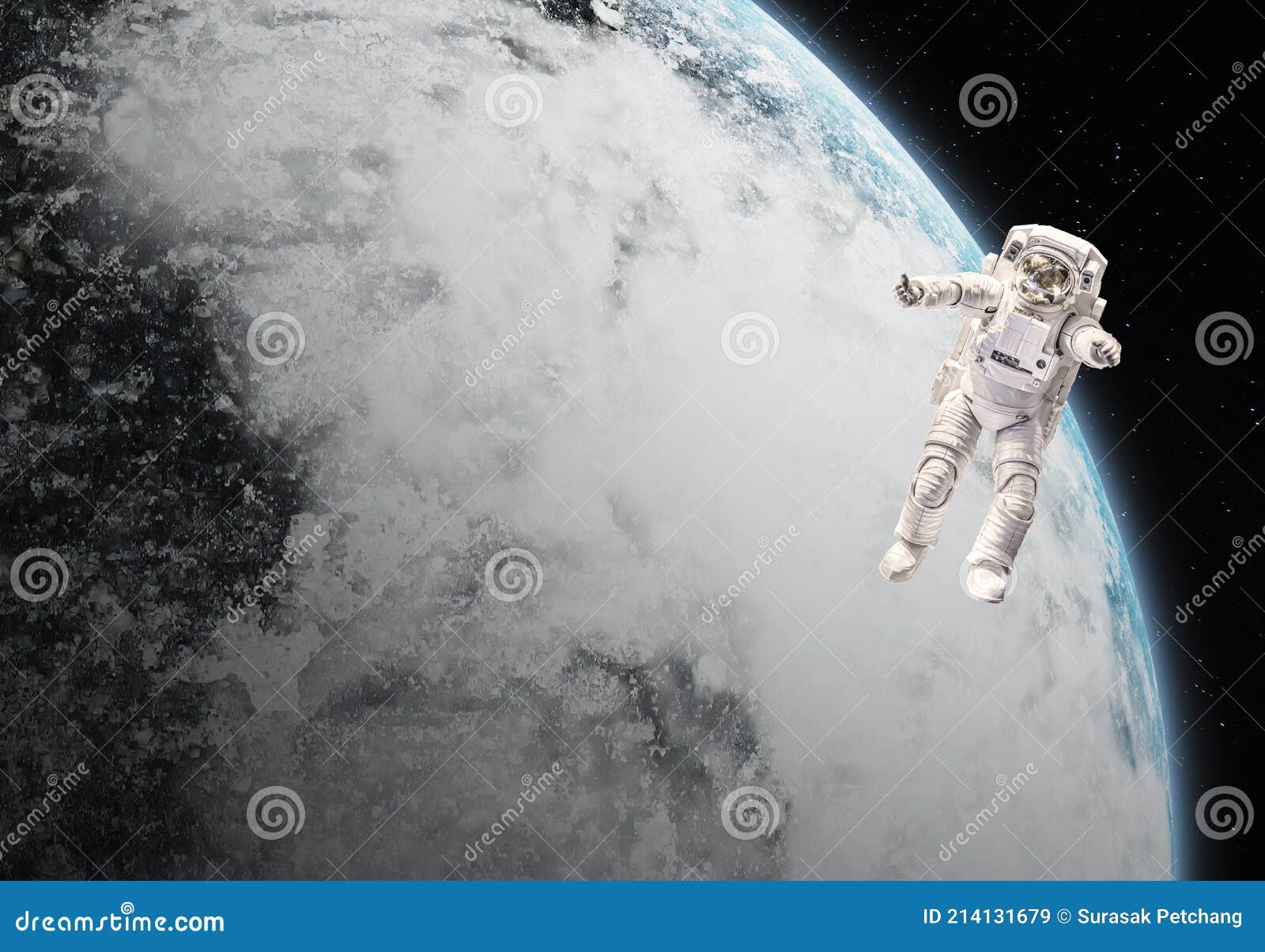 3d Image Illustration One Statue or Plastic Model Astronaut or Spaceman ...