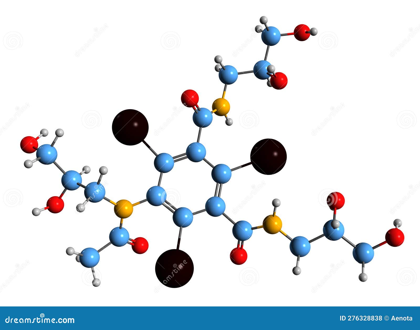 Iohexol Contrast Agent Molecule. Used In Coronary Angiography ...