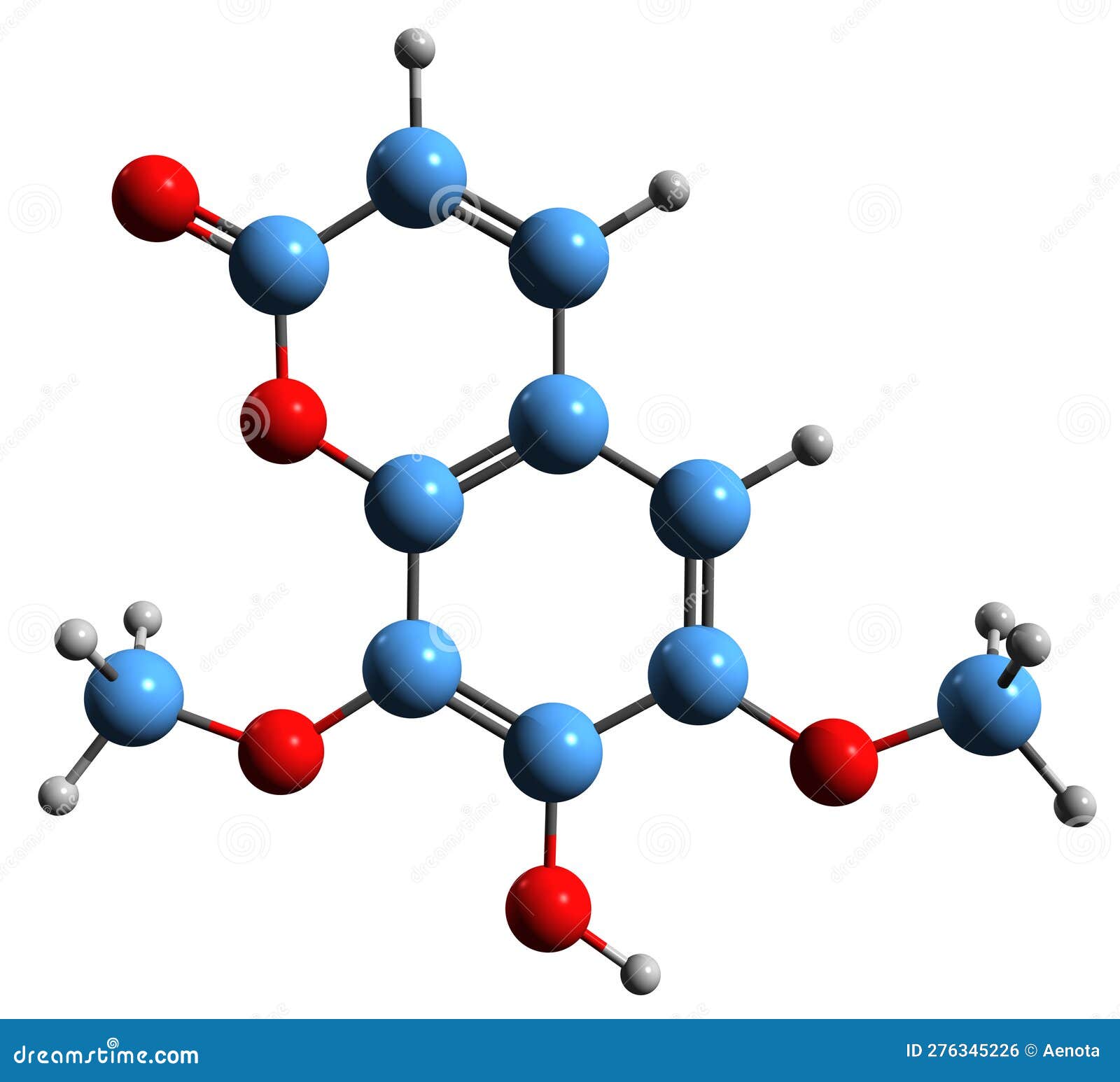 3D Image of Isofraxidin Skeletal Formula Stock Illustration ...