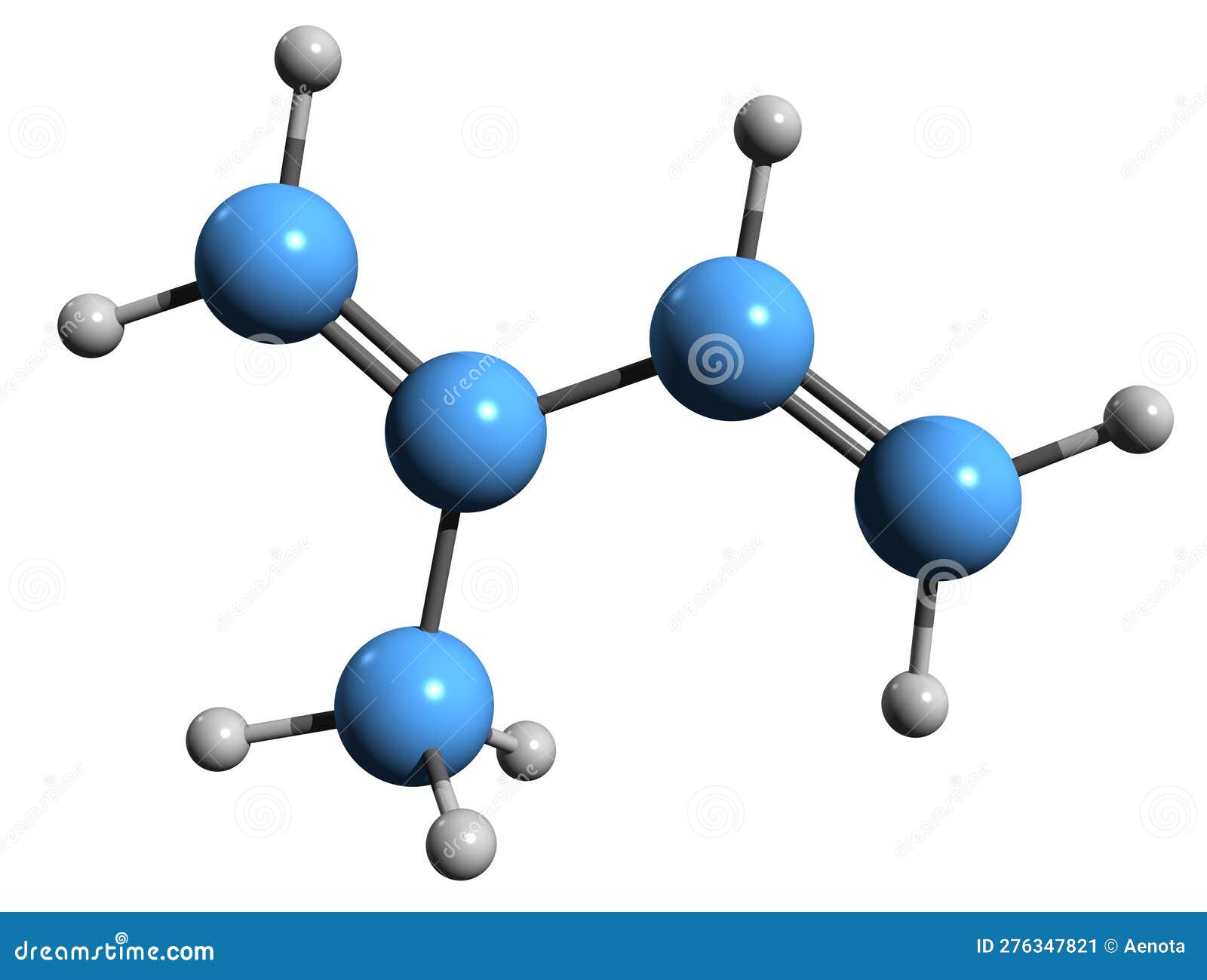 Isoprene, Rubber Polyisoprene Building Block Monomer. Skeletal Formula ...