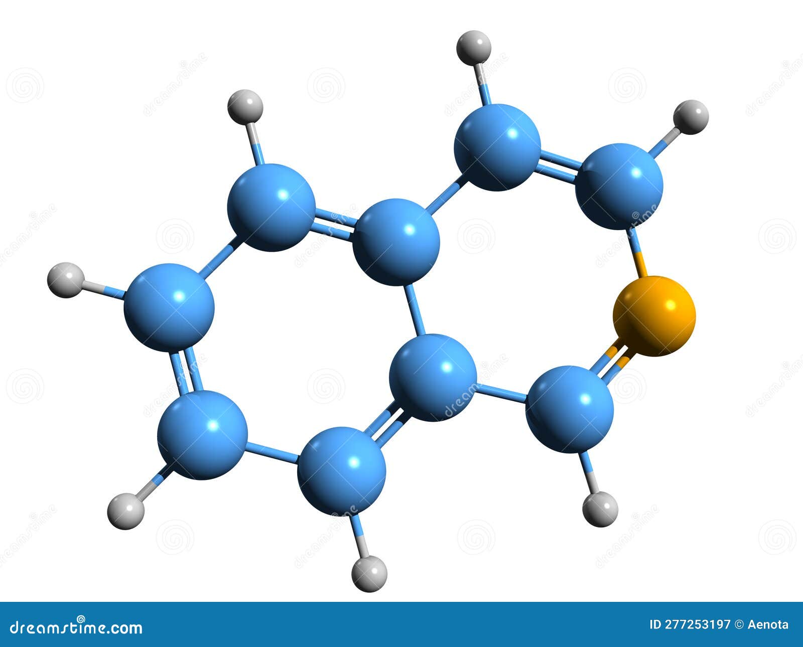 3D Image of Isoquinoline Skeletal Formula Stock Illustration ...