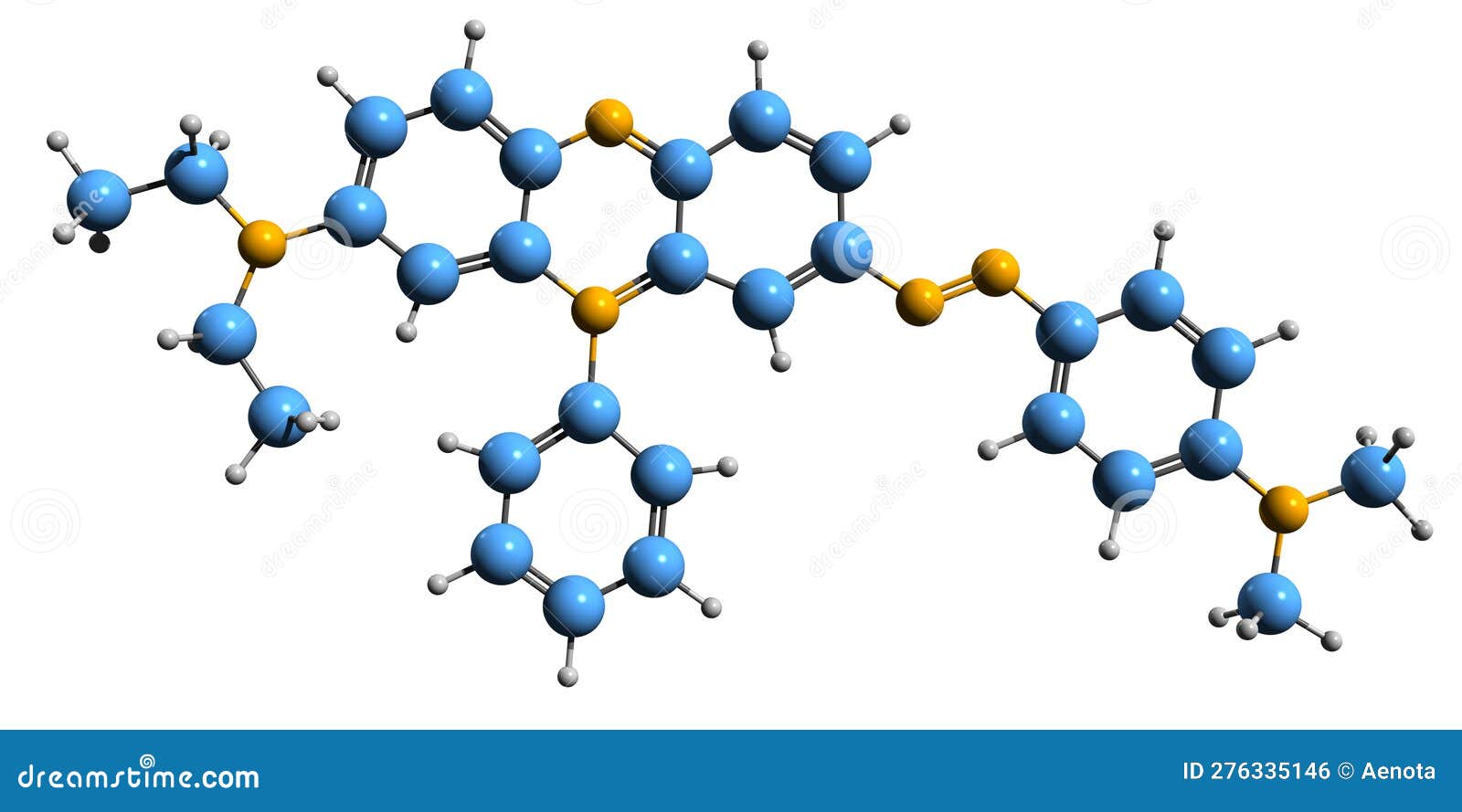 3D Image of Janus Green B Skeletal Formula Stock Illustration ...
