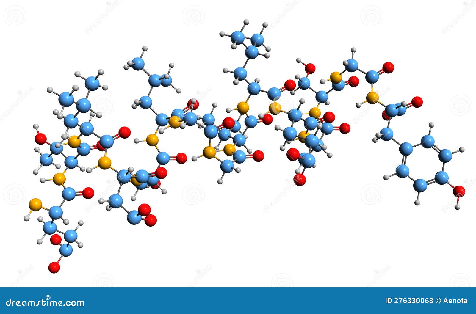 3D Image of Leptin Skeletal Formula Stock Illustration - Illustration ...