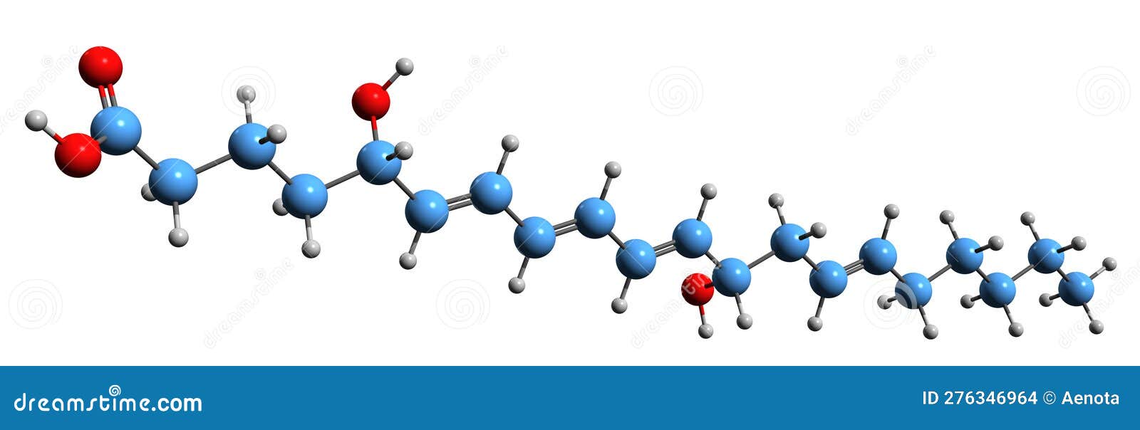 3D Image of Leukotriene B4 Skeletal Formula Stock Illustration ...