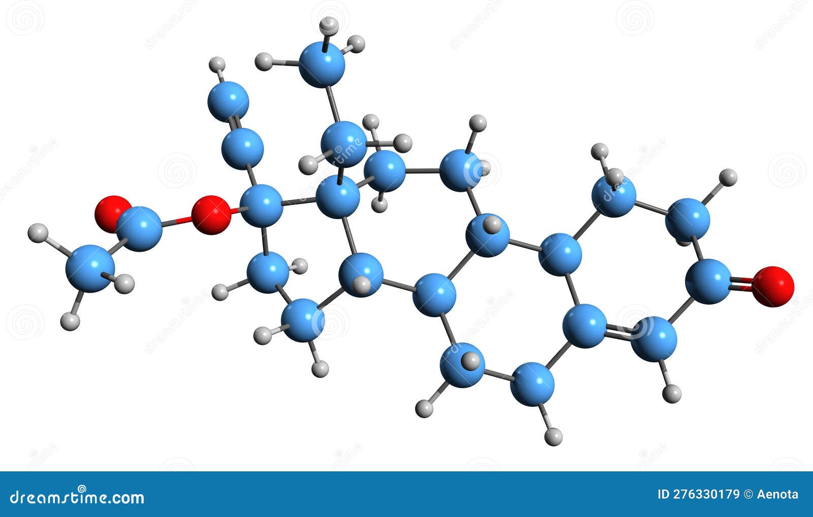 3D Image of Levonorgestrel Acetate Skeletal Formula Stock Illustration ...