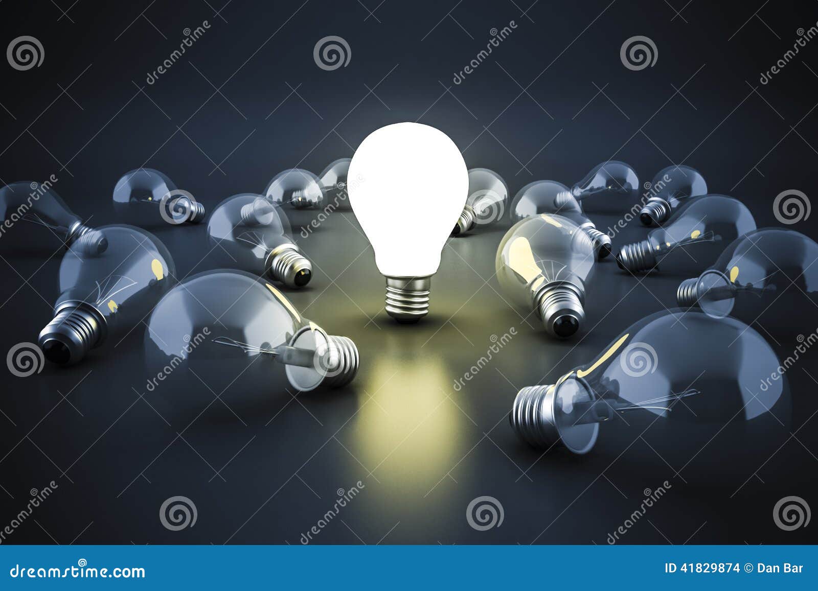 3d Image of Light Bulb, Creativity Concept Stock Illustration ...