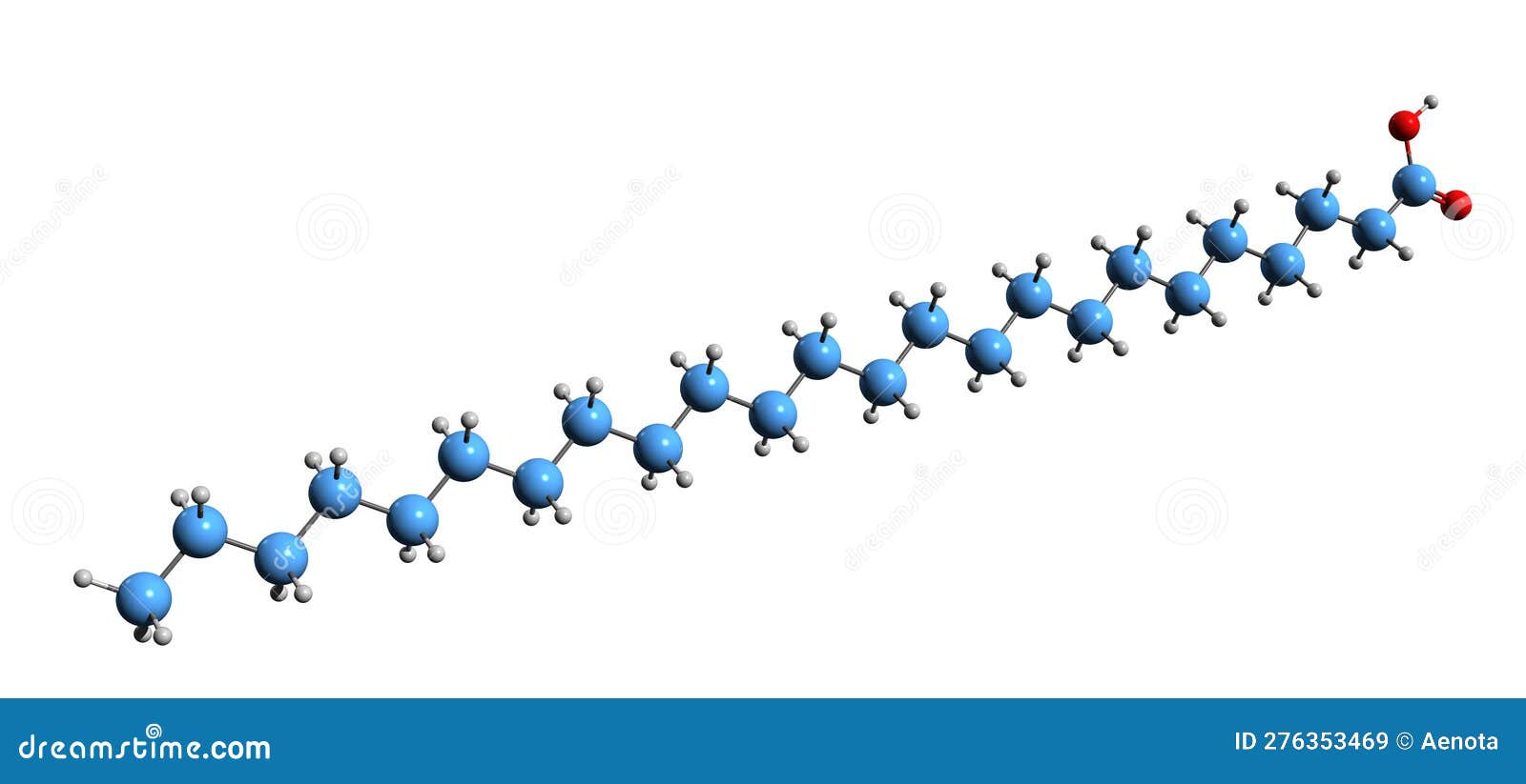3D Image of Lignoceric Acid Skeletal Formula Stock Illustration ...