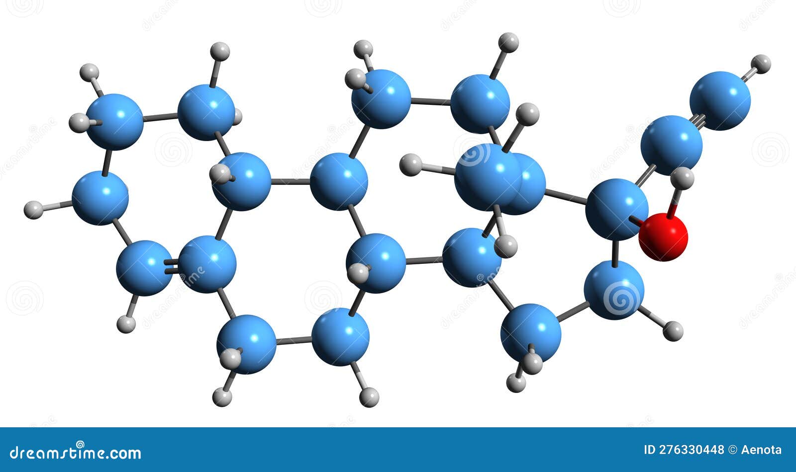 3D Image of Lynestrenol Skeletal Formula Stock Illustration ...