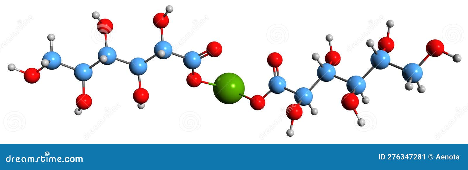 3D Image of Magnesium Gluconate Skeletal Formula Stock Illustration ...