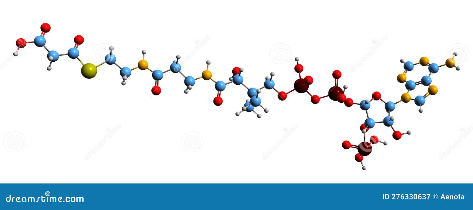 3D Image of Malonyl-CoA Skeletal Formula Stock Illustration ...