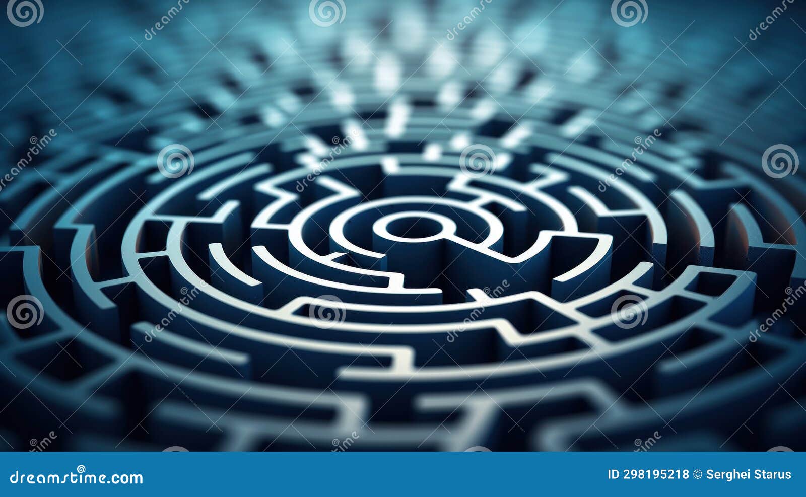 A 3d Image of a Maze with Many Different Paths, AI Stock Illustration ...
