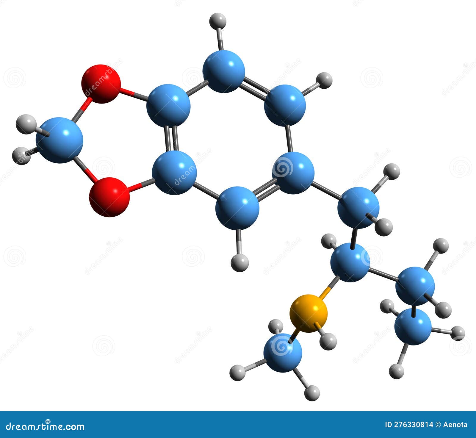 3D Image of MBDB Skeletal Formula Stock Illustration - Illustration of ...