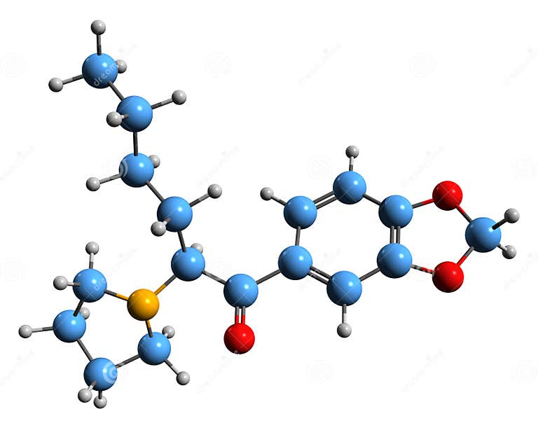 3D Image of MDPHP Skeletal Formula Stock Illustration - Illustration of ...