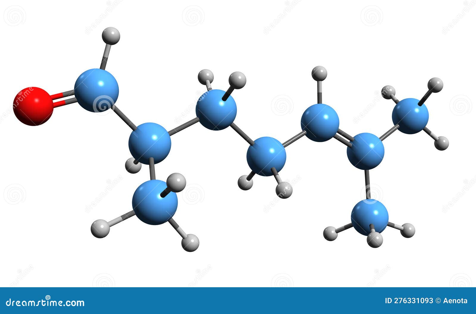 3D Image Of Aldehyde C-12 MNA Skeletal Formula | CartoonDealer.com ...