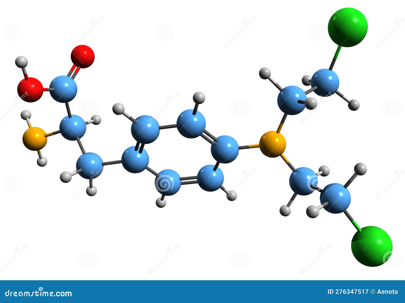 3D Image of Melphalan Skeletal Formula Stock Illustration ...