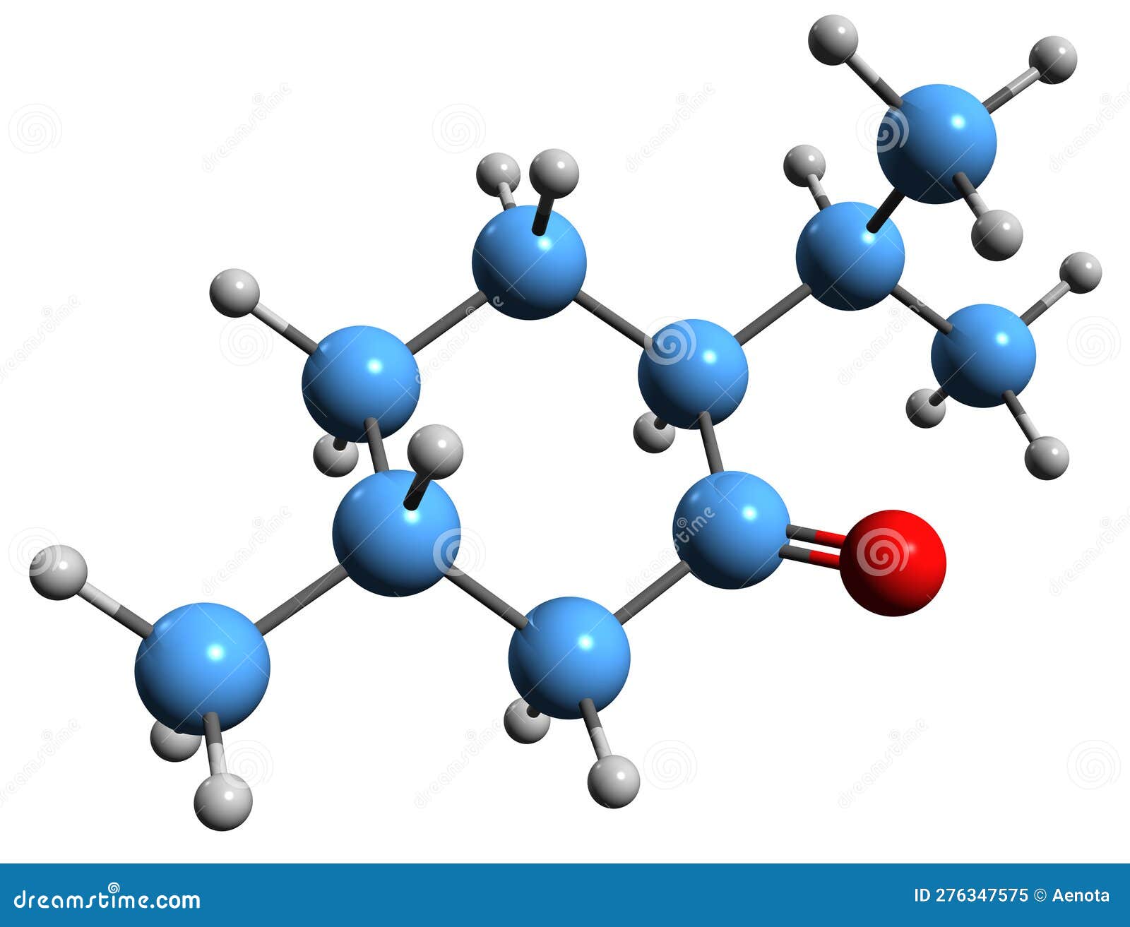 3D Image of Menthone Skeletal Formula Stock Illustration - Illustration ...
