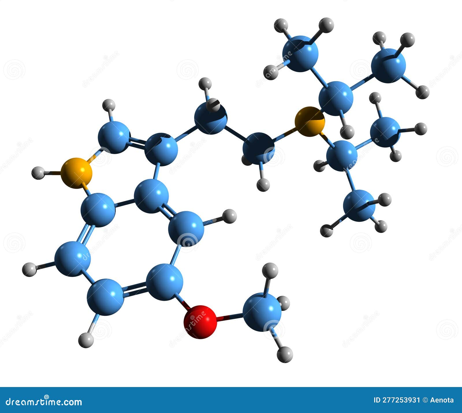 3D Image of 5-MeO-DiPT Skeletal Formula Stock Illustration ...