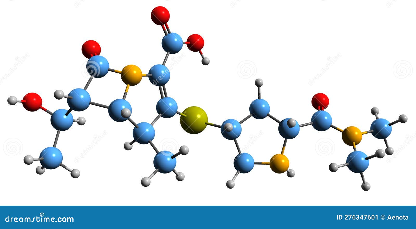 3D Image of Meropenem Skeletal Formula Stock Illustration ...