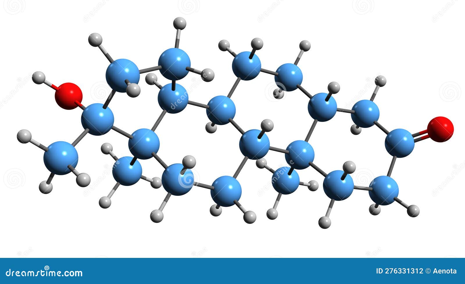 3D Image of Mestanolone Skeletal Formula Stock Illustration ...