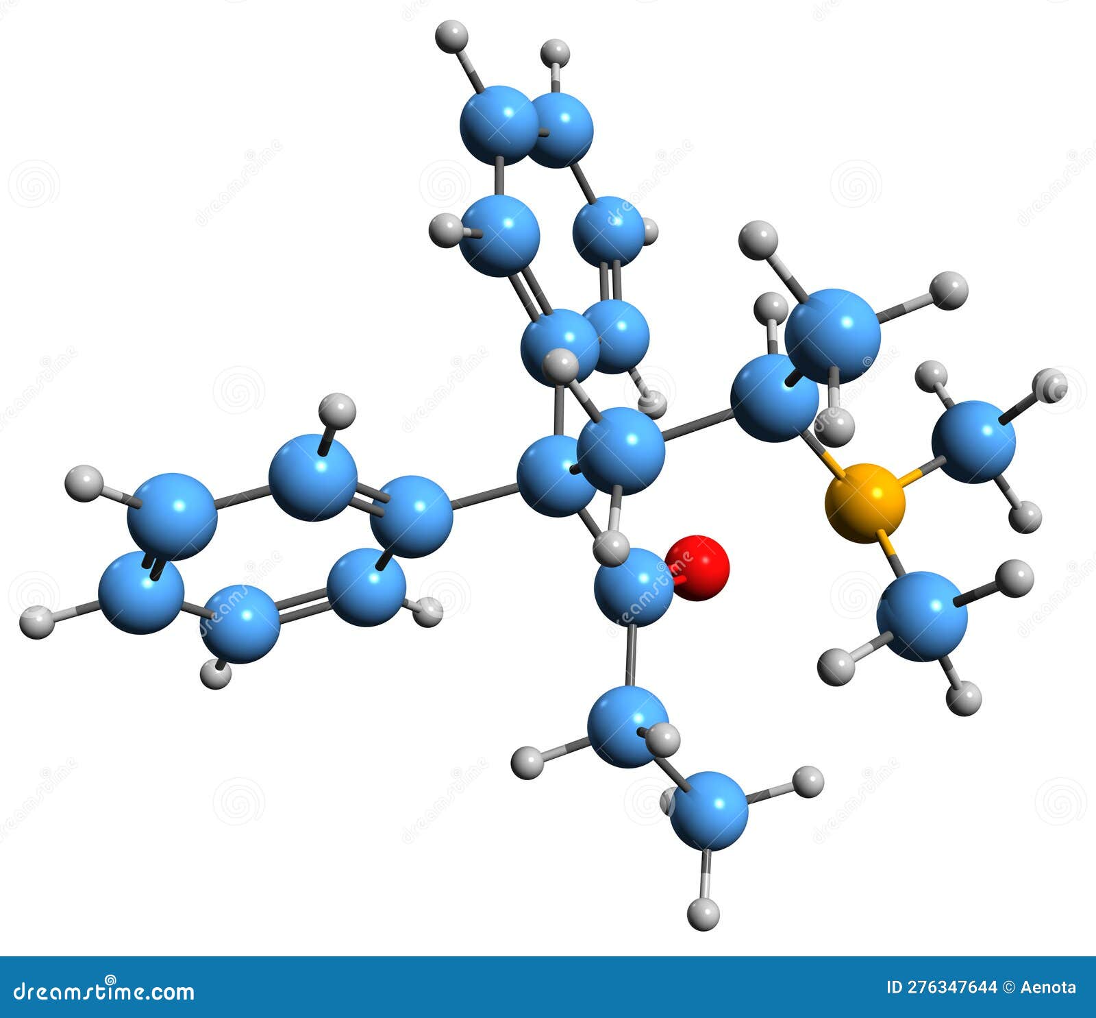 3D Image of Methadone Skeletal Formula Stock Illustration ...
