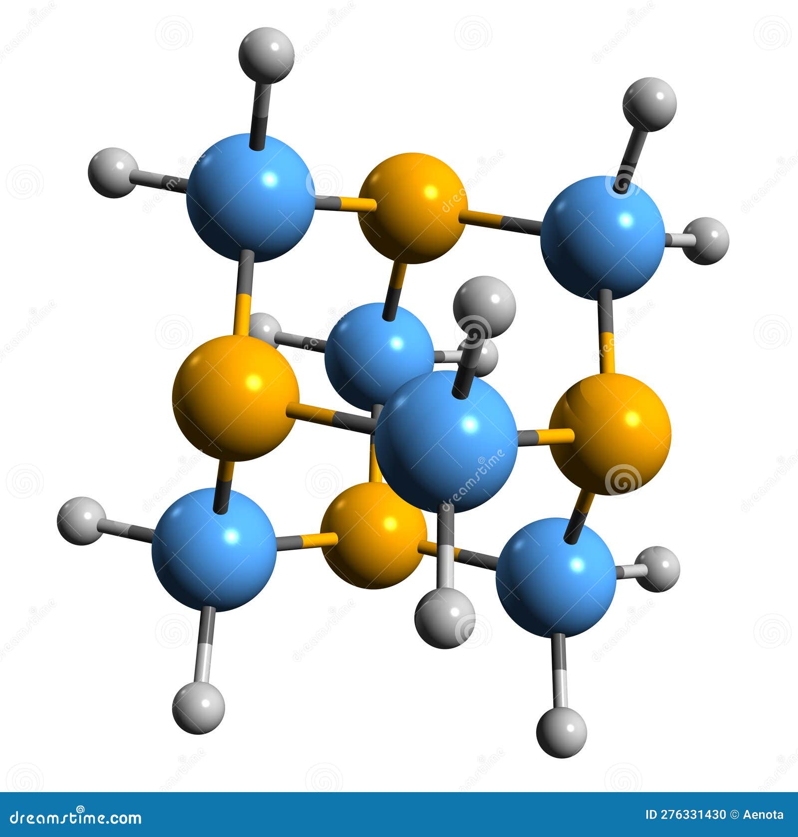 3D Image of Methenamine Skeletal Formula Stock Illustration ...