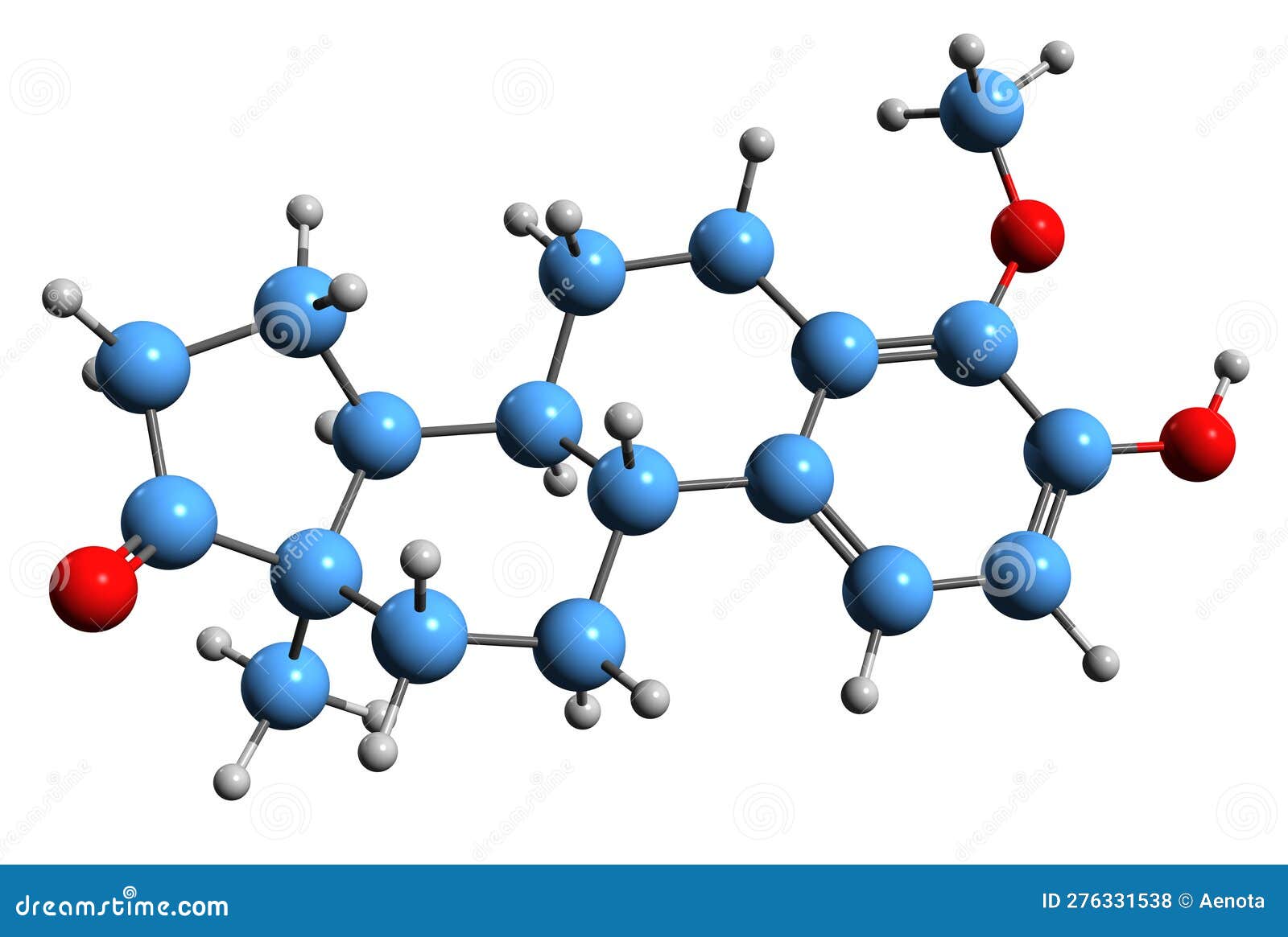 3D Image of Methoxyestradiol Skeletal Formula Stock Illustration ...