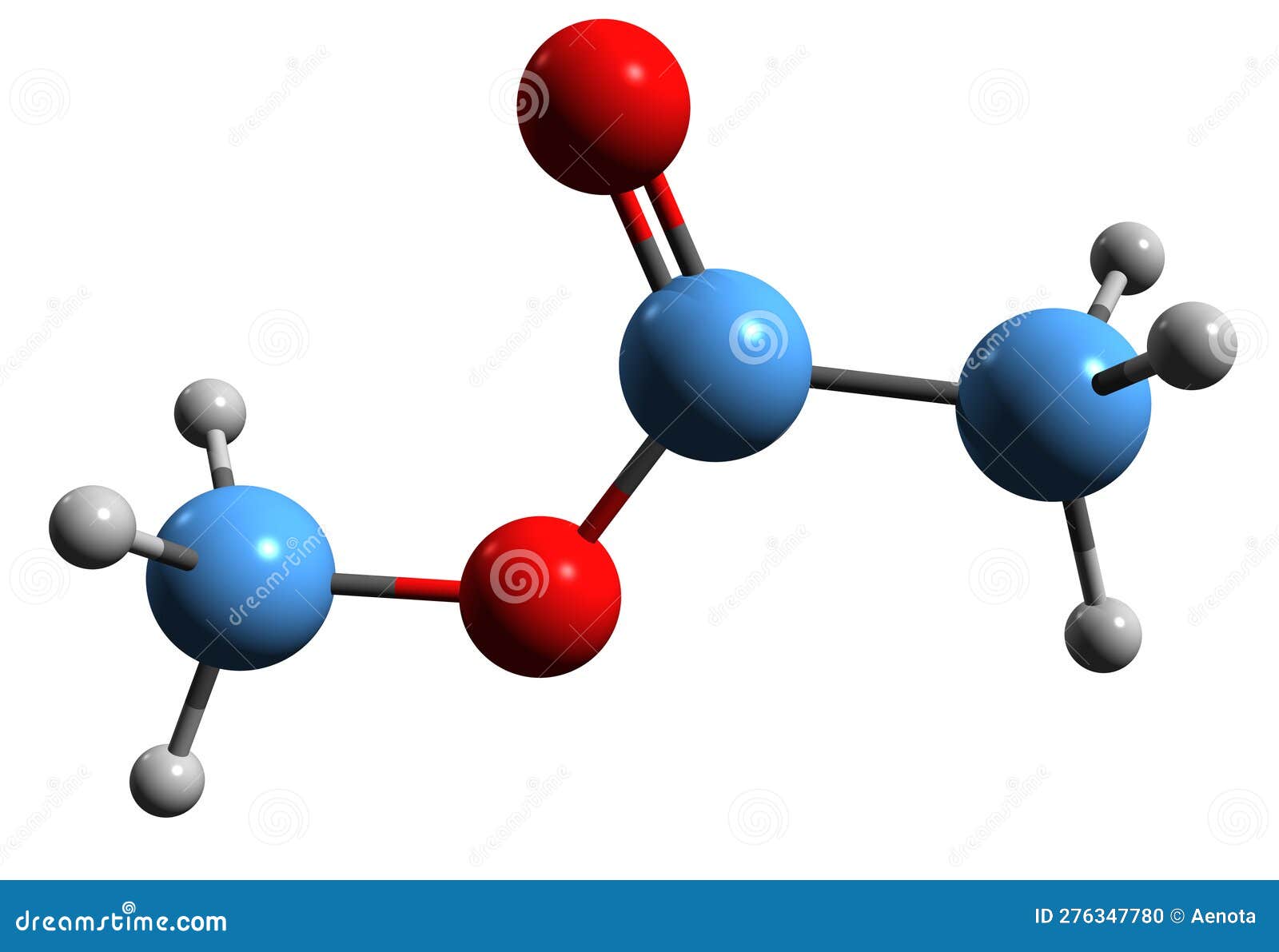 3D Image of Methyl Acetate Skeletal Formula Stock Illustration ...