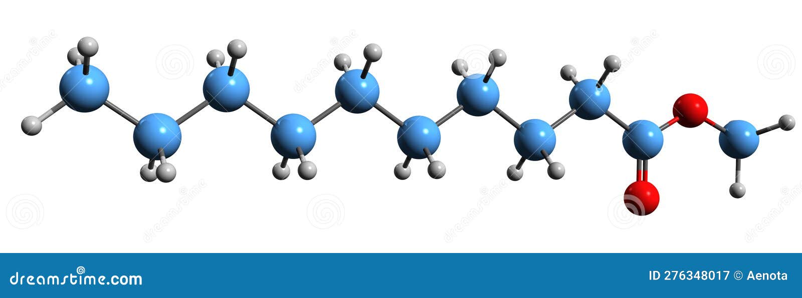 3D Image Of Methyl Decanoate Skeletal Formula Stock Photo ...