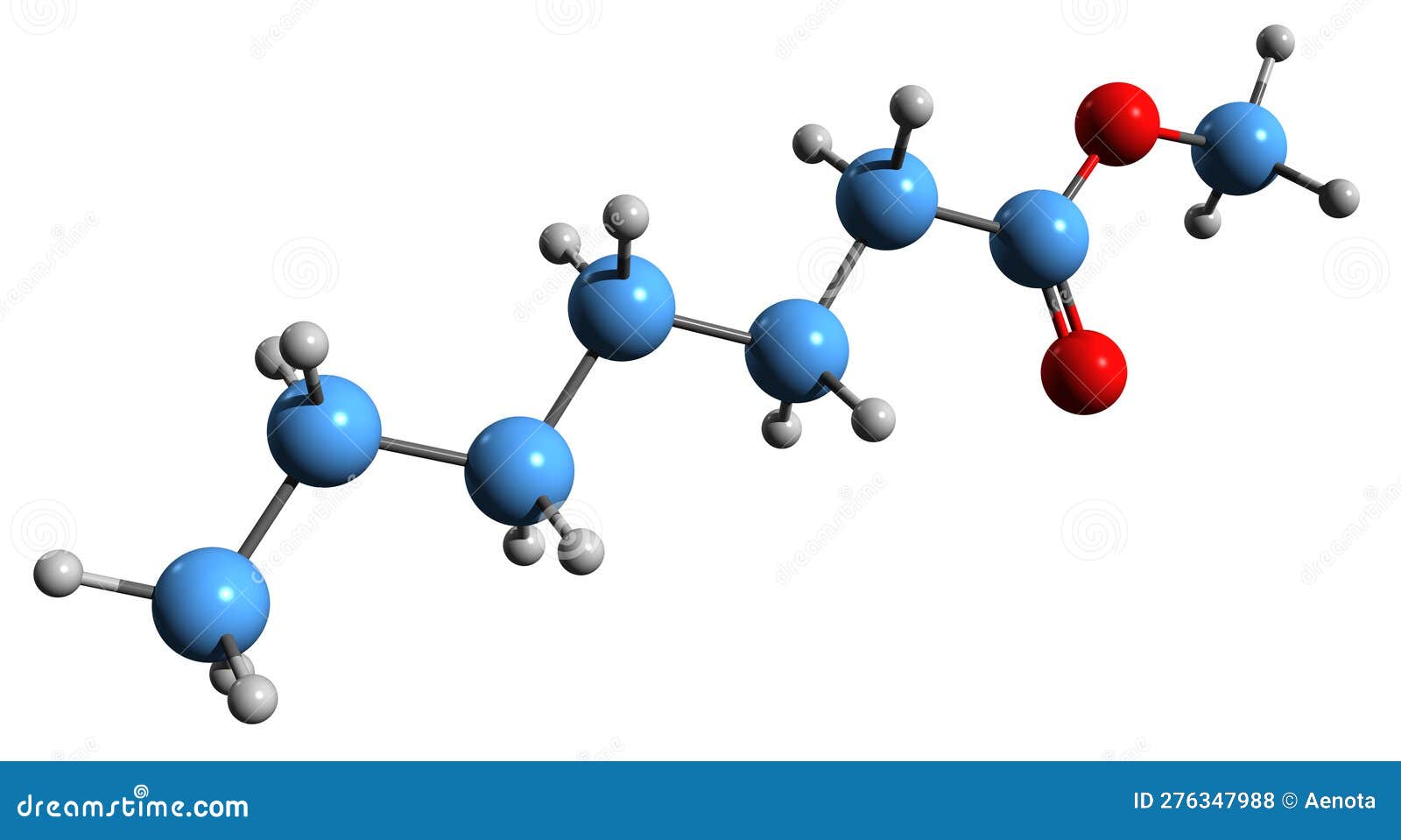 3D Image of Methyl Heptanoate Skeletal Formula Stock Illustration ...