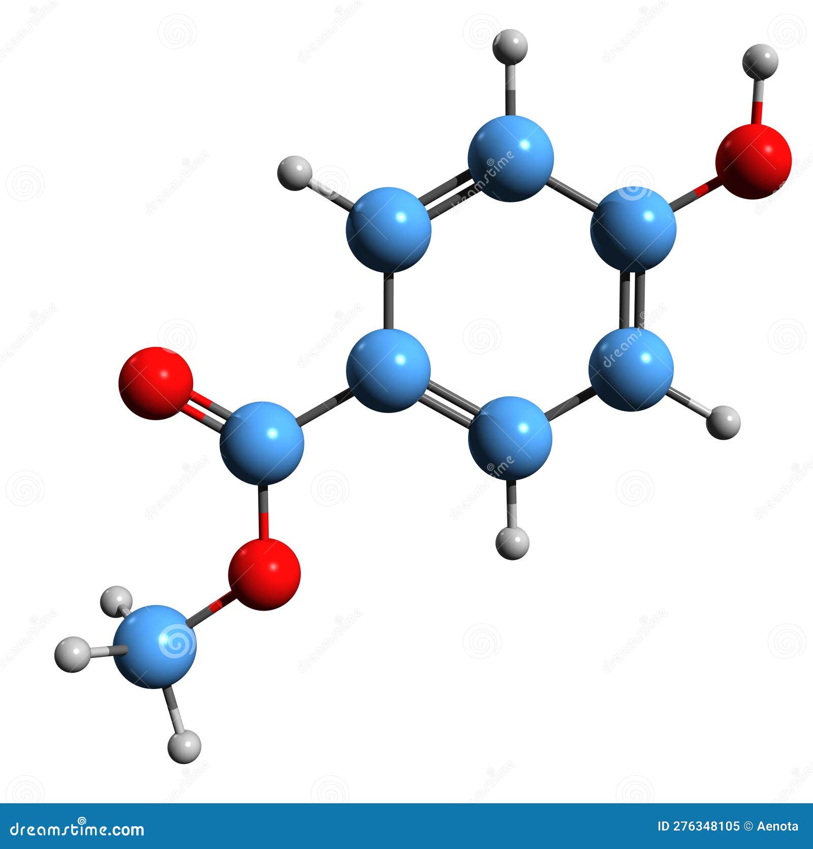 Methyl Paraben Preservative Molecule. Skeletal Formula. Royalty-Free ...