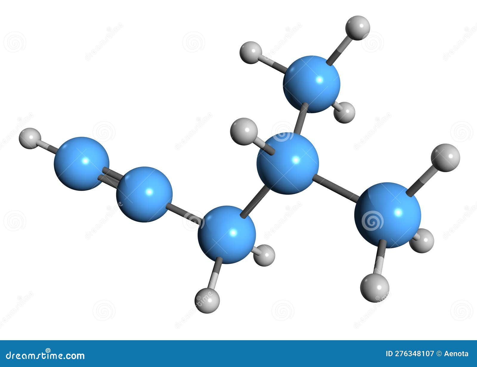 3D Image Of Methylpentyne Skeletal Formula Royalty-Free Stock ...