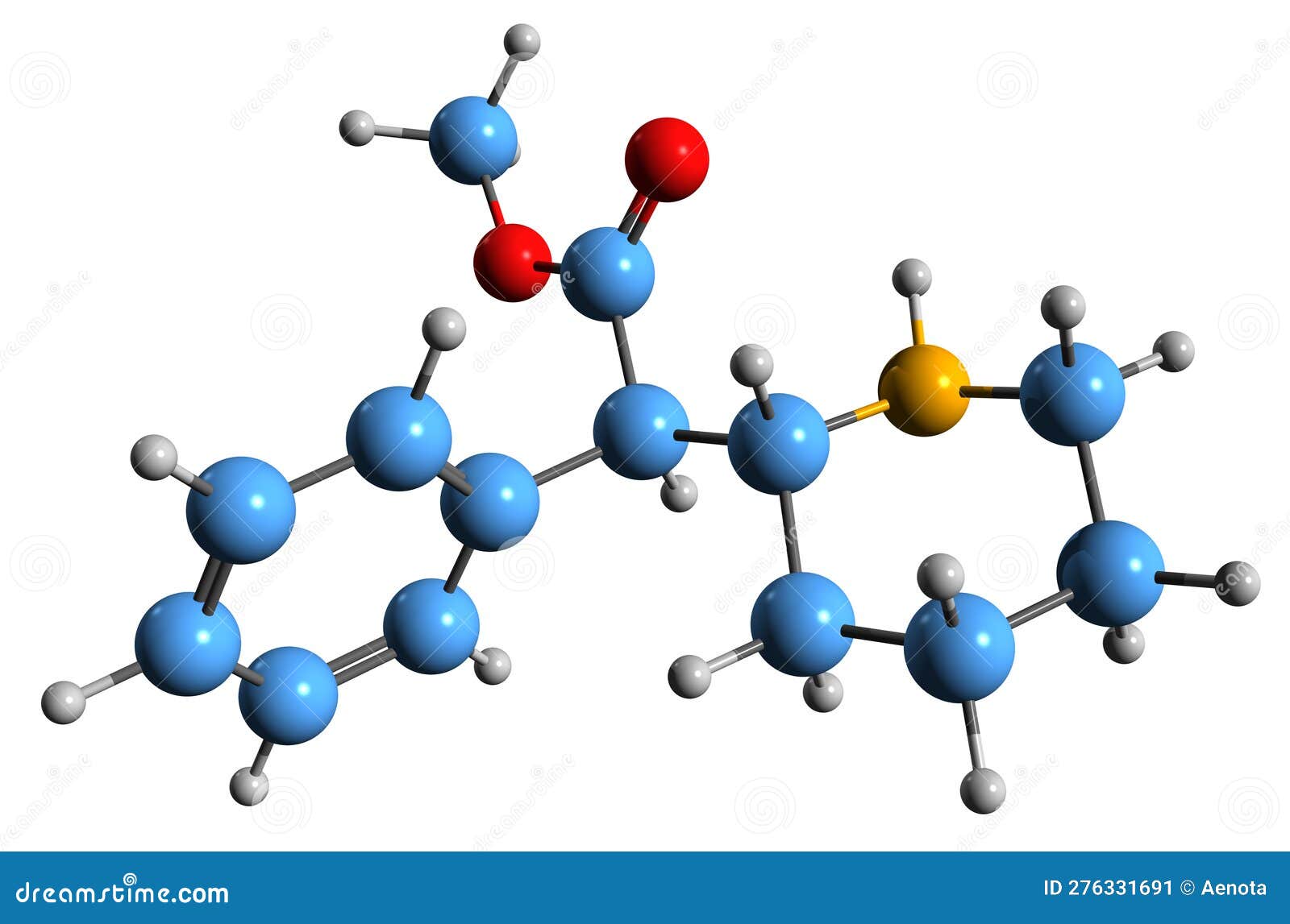 3D Image of Methylphenidate Skeletal Formula Stock Illustration ...