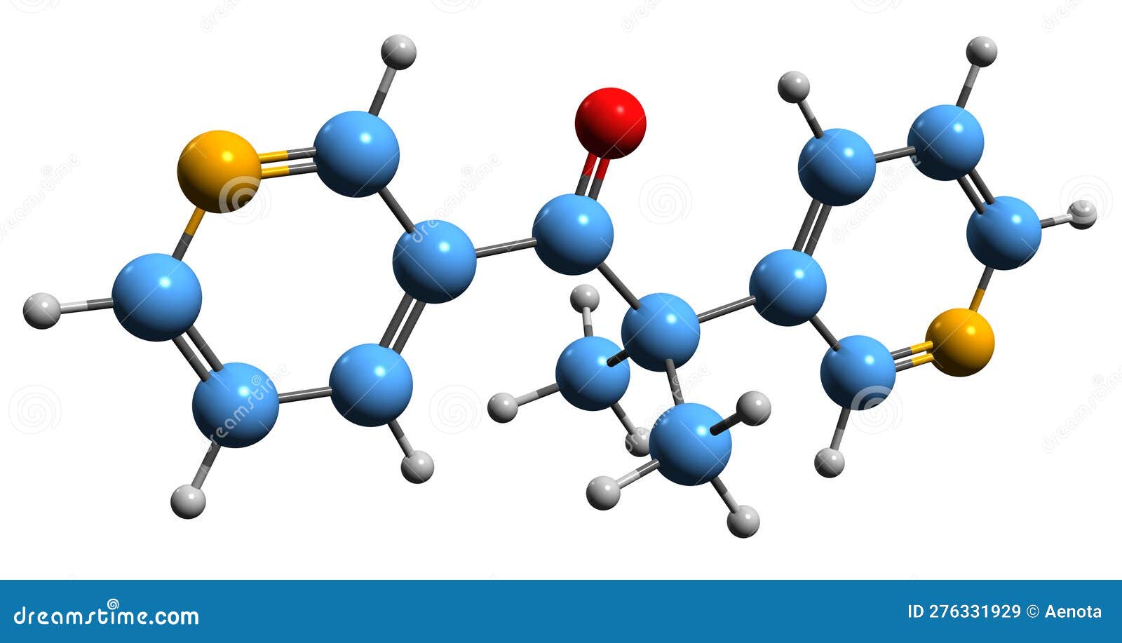 3D Image of Metyrapone Skeletal Formula Stock Illustration ...